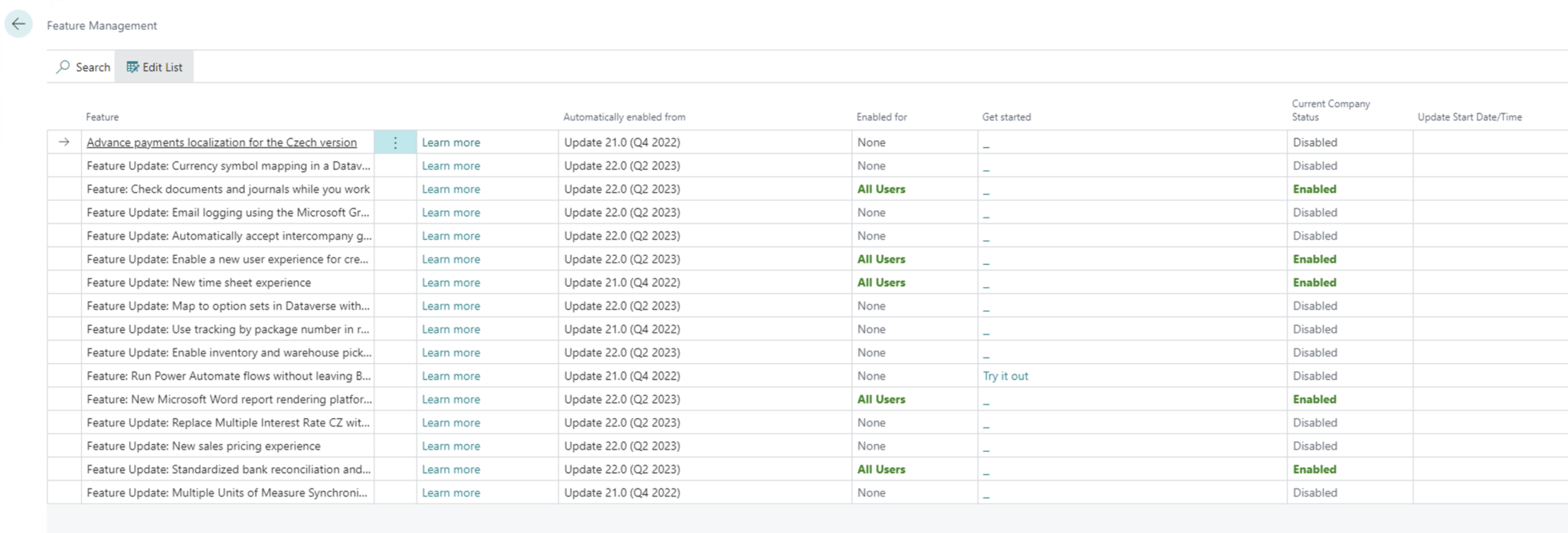 Feature Management in Dynamics 365 Business Central – DvlprLife.com