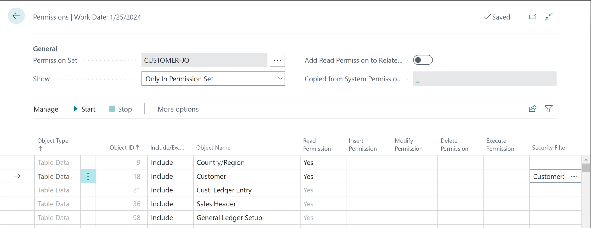 Dynamics 365 Business Central Securityfilter Option Type And Security Filters