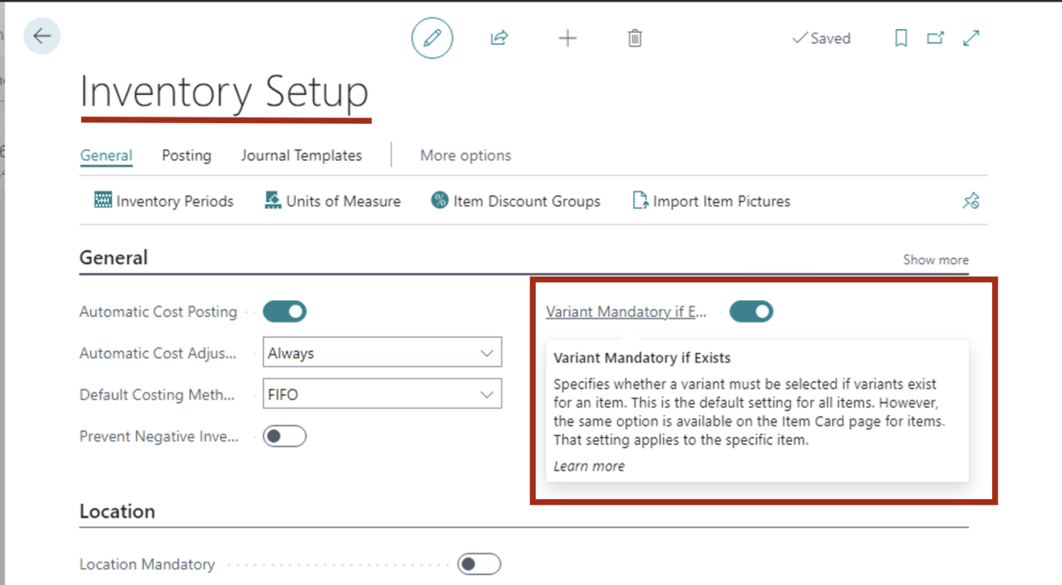 Dynamics 365 Business Central 2022 Wave 2 – Make entry of variant codes ...
