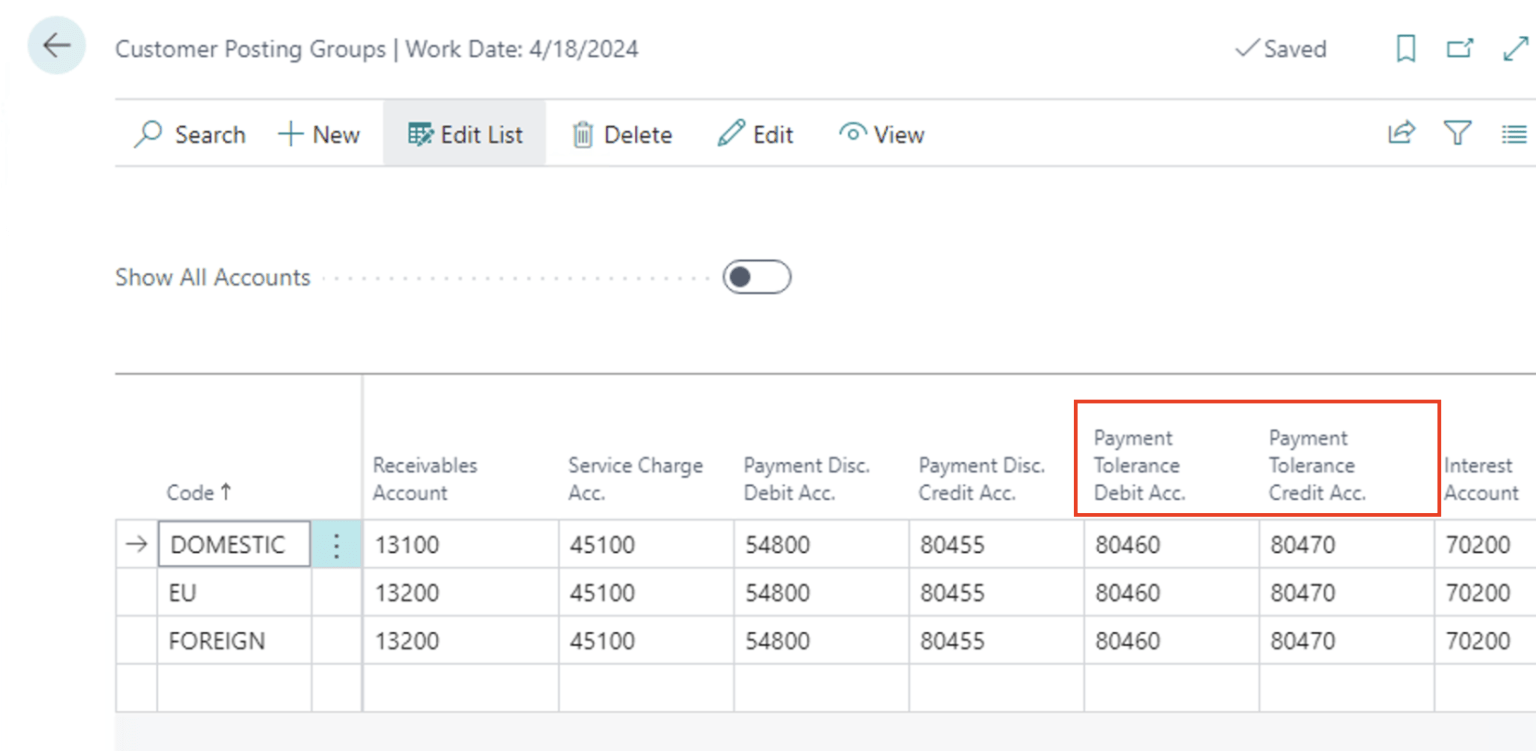 Dynamics 365 Business Central Setup Payment Tolerance DvlprLife Dynamics 365 Business Central Setup Payment Tolerance DvlprLife