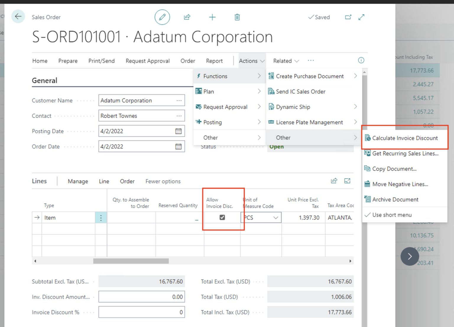 Dynamics 365 Business Central – Sales Invoice Discounts – DvlprLife.com
