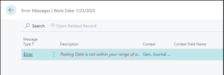 Real things I’m asked – Microsoft Dynamics 365 Business Central Posting Date is not within your ...