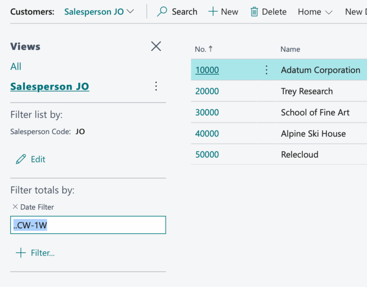 Microsoft Dynamics 365 Business Central – Saved Views and a DateFormula ...