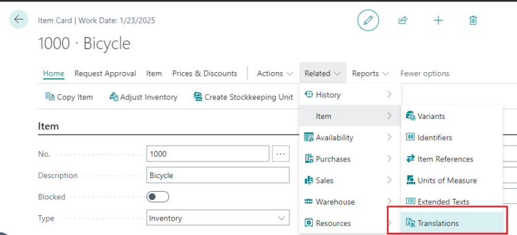 Microsoft Dynamics 365 Business Central: Use Item Translations on Sales ...
