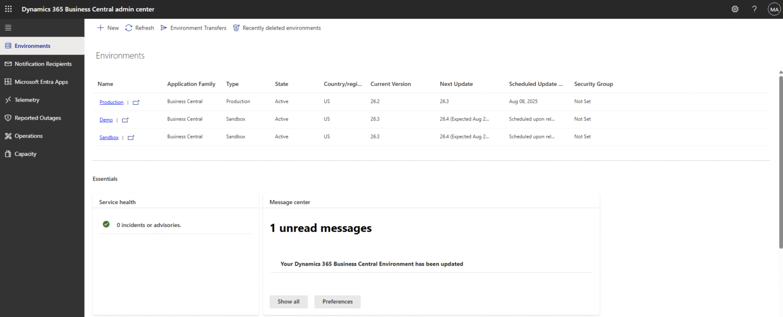 Point-in-Time Database Restoration in Microsoft Dynamics 365 Business ...